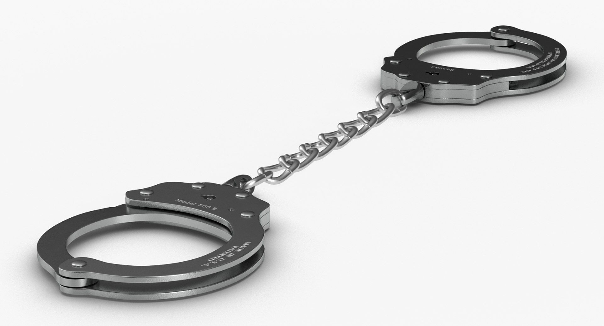 3d Model Chain Link Handcuffs