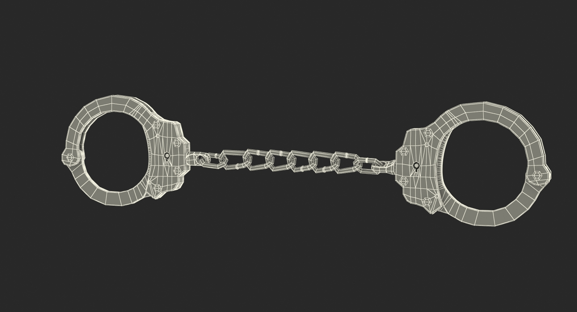 3d Model Chain Link Handcuffs
