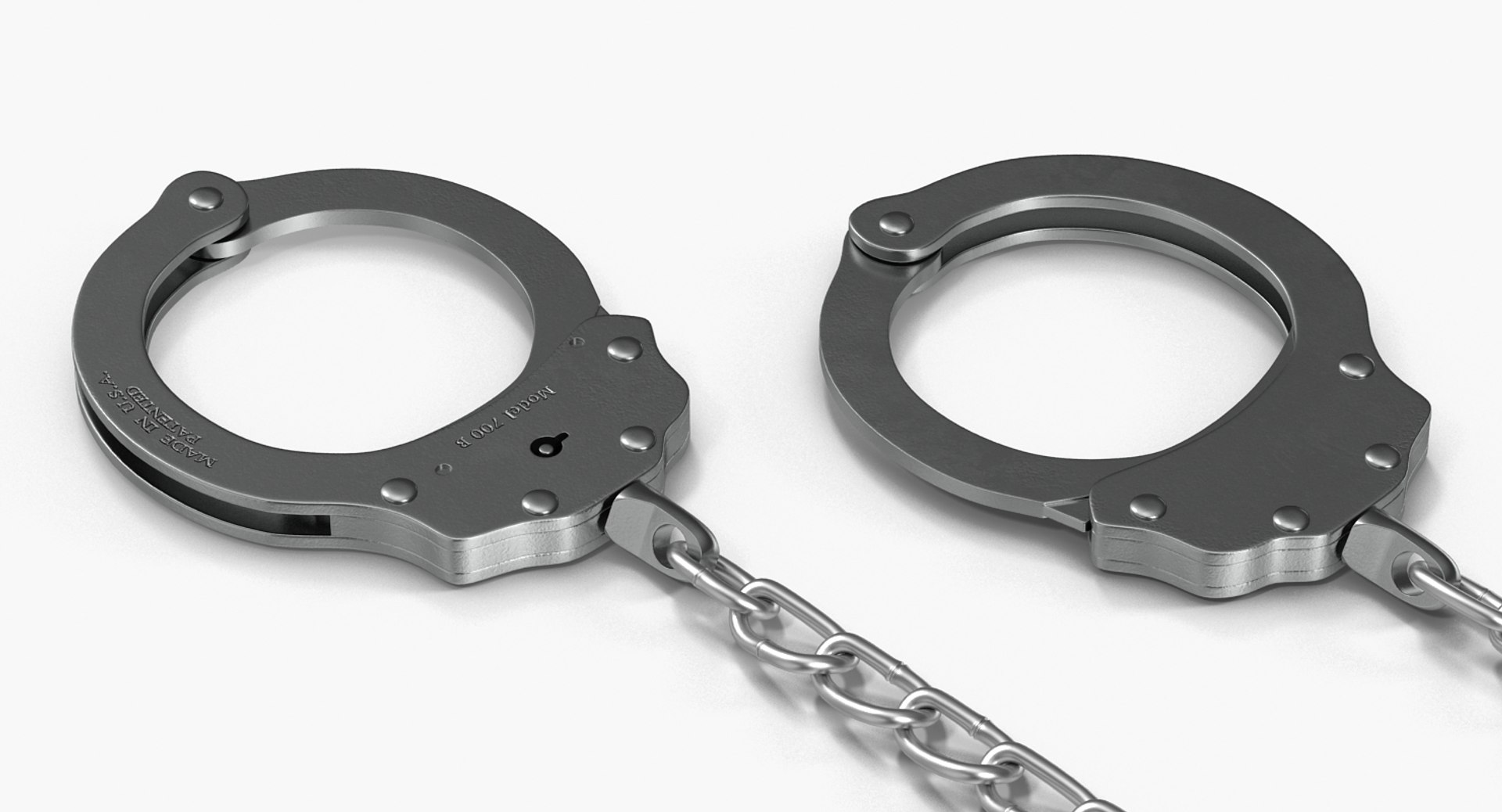3d Model Chain Link Handcuffs