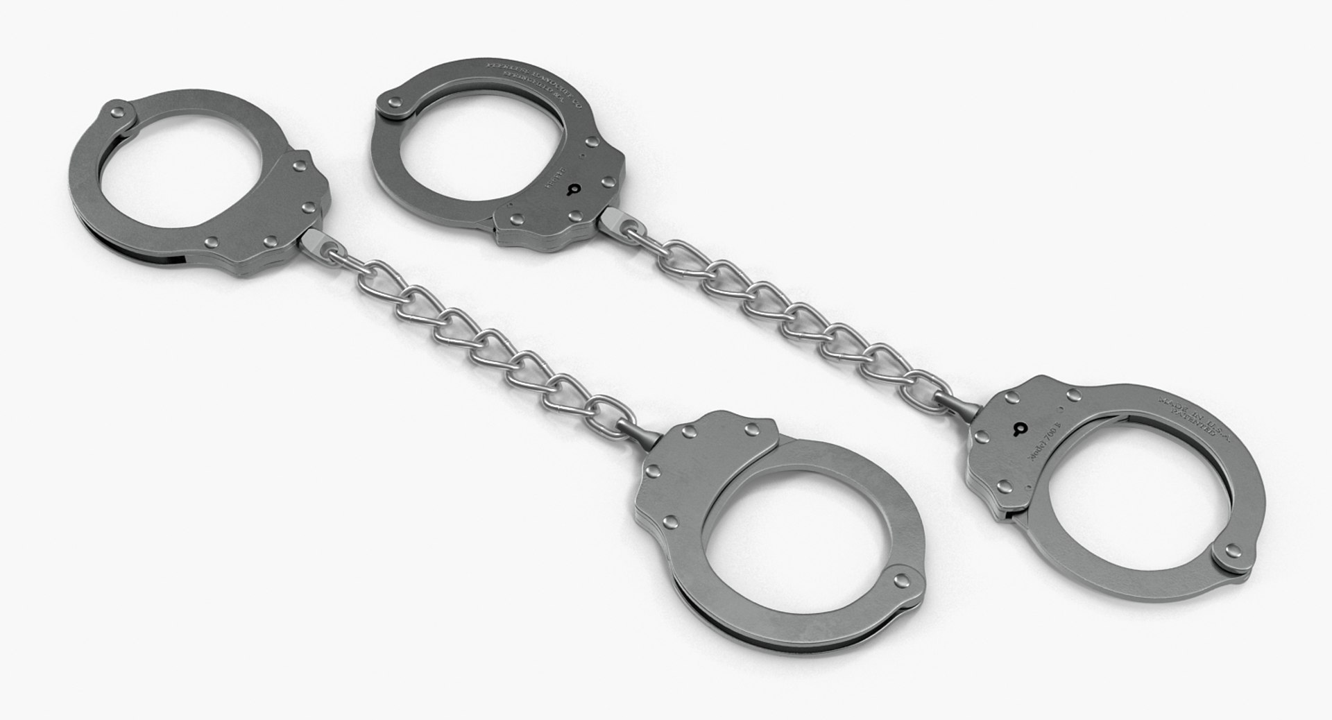 3d Model Chain Link Handcuffs