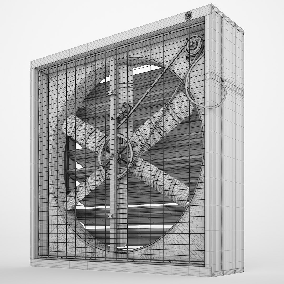 Industrial Cooling Fan Vent 01 3D Model - TurboSquid 2077948