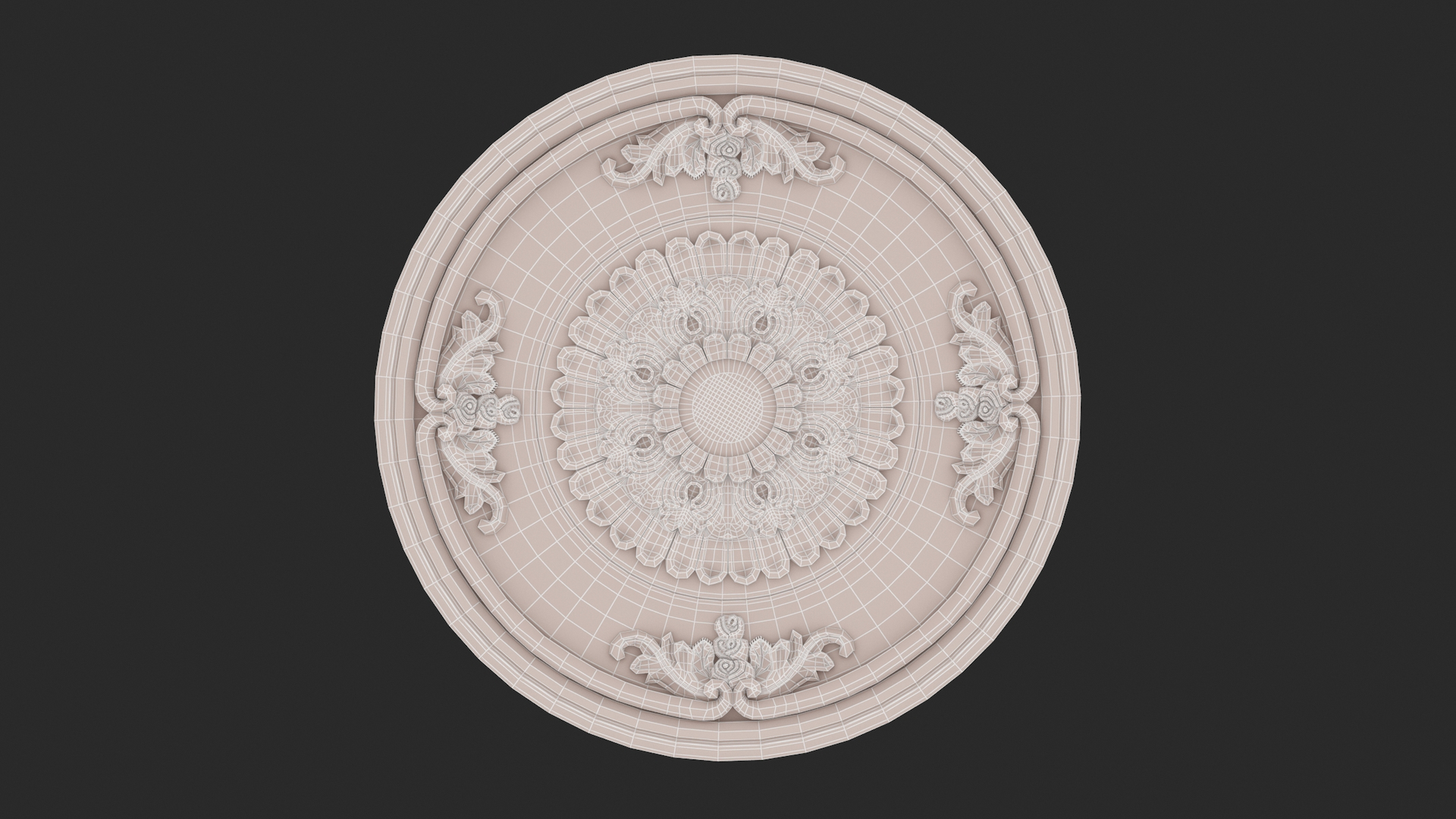 3D Classic Ceiling Medallion 60 model - TurboSquid 1806045