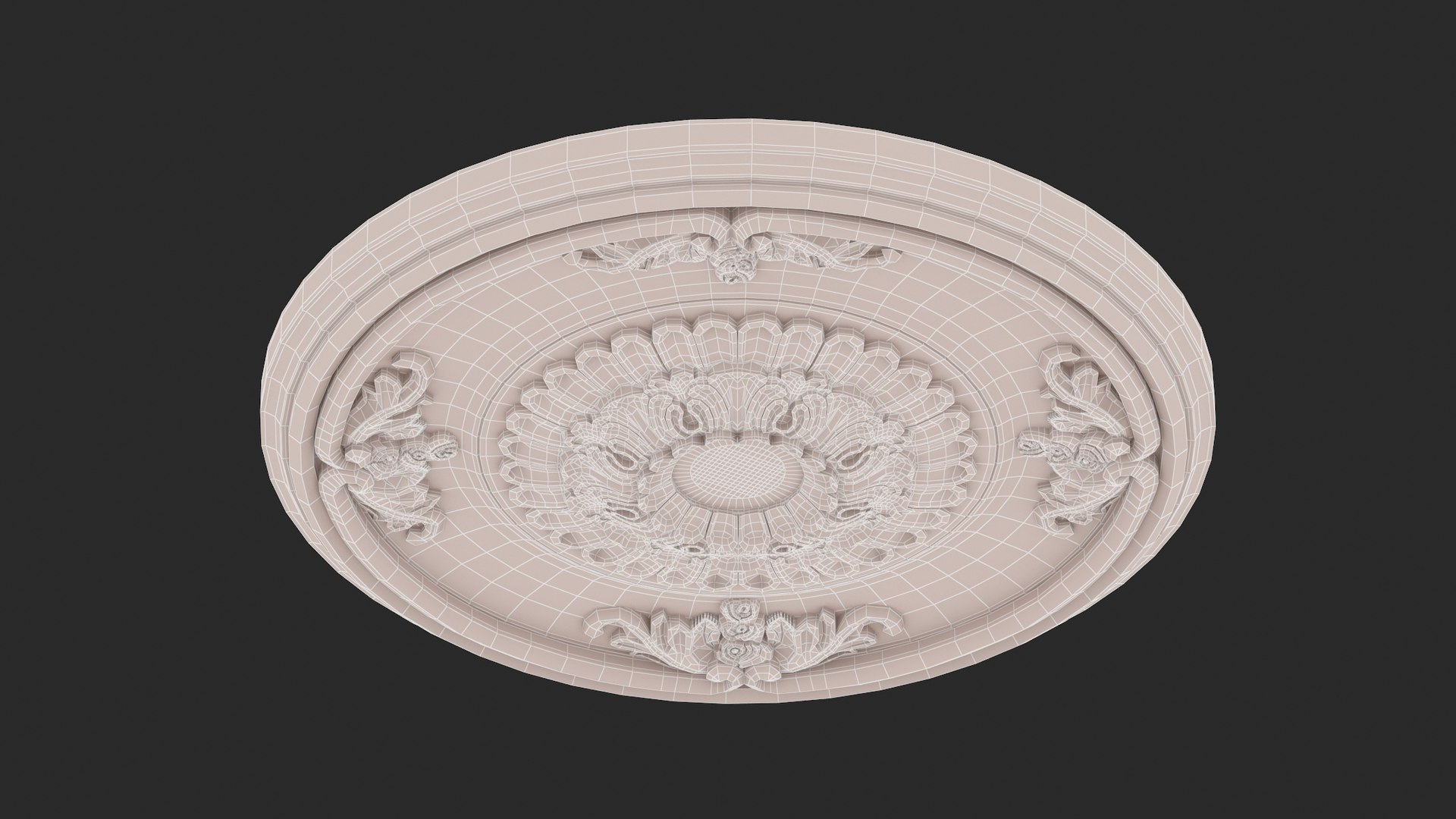 3D Classic Ceiling Medallion 60 Model - TurboSquid 1806045