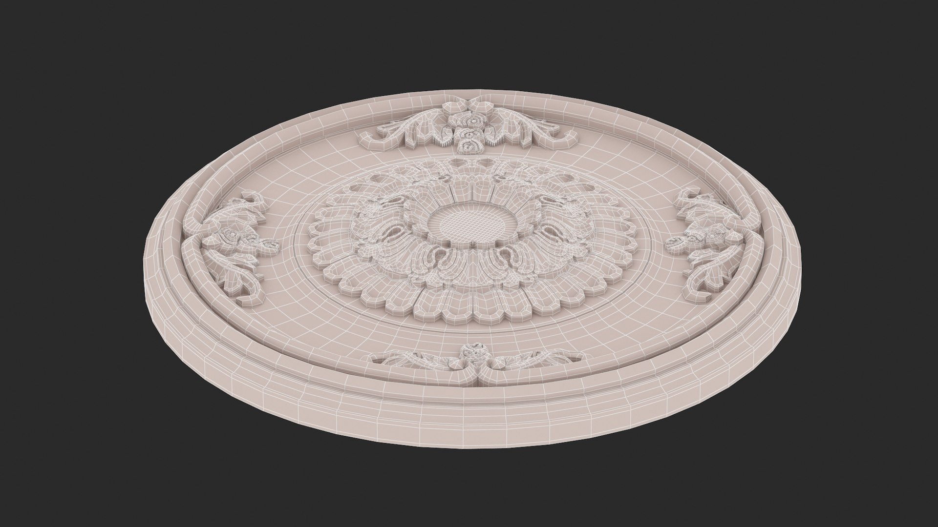 3D Classic Ceiling Medallion 60 Model - TurboSquid 1806045