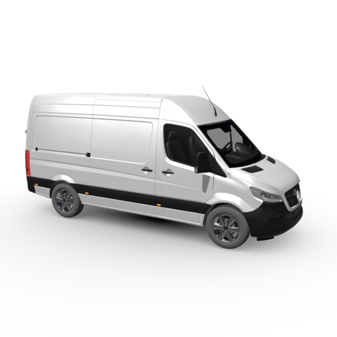 New Mercedes-Benz Sprinter Cargo Van H2 L2 3D Model - TurboSquid 2260262