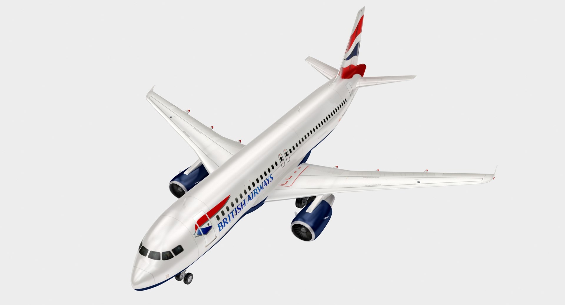 Airbus British Airways A320 3D Model - TurboSquid 1420182