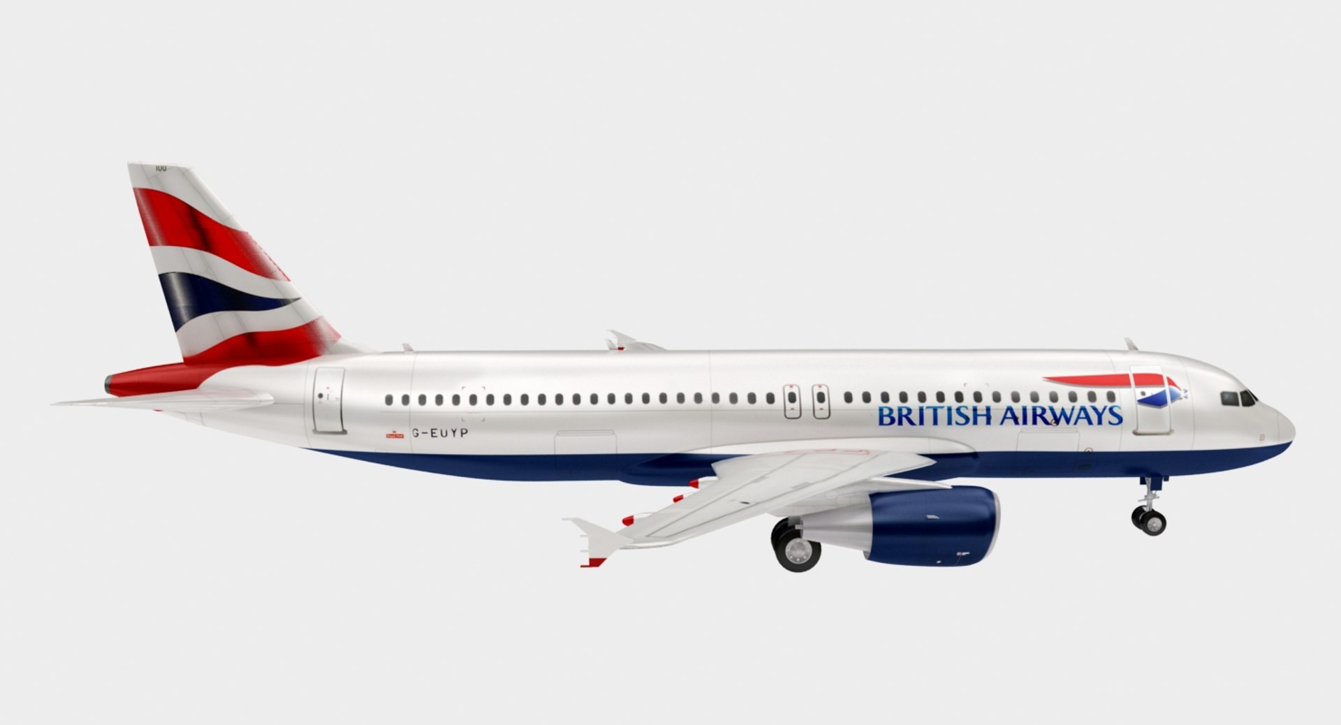 Airbus British Airways A320 3D Model - TurboSquid 1420182