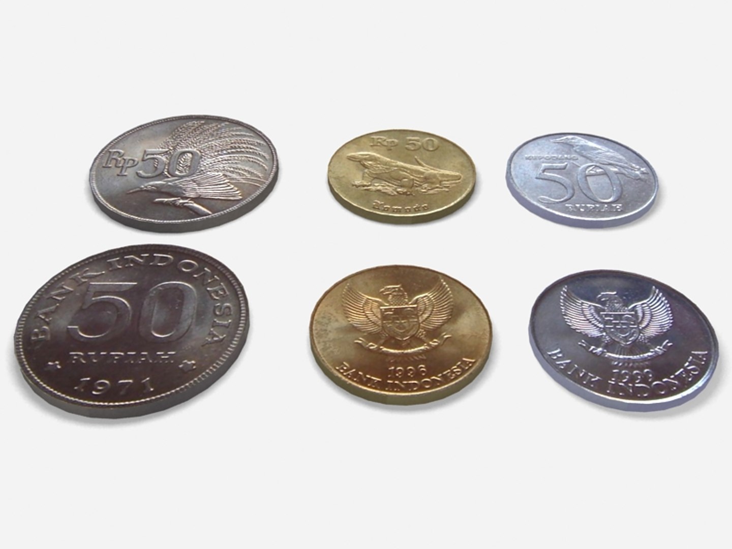 3d indonesian old coins