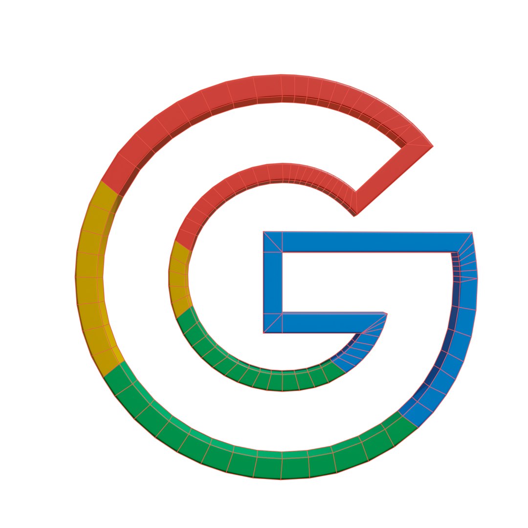 3D Google Multicolor Symbol - TurboSquid 2305742