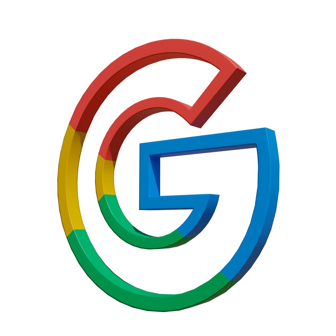 3D Google Multicolor Symbol - TurboSquid 2305742