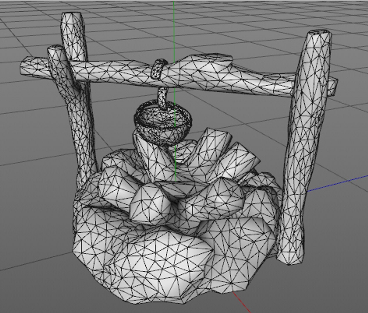 stone wood 3d obj