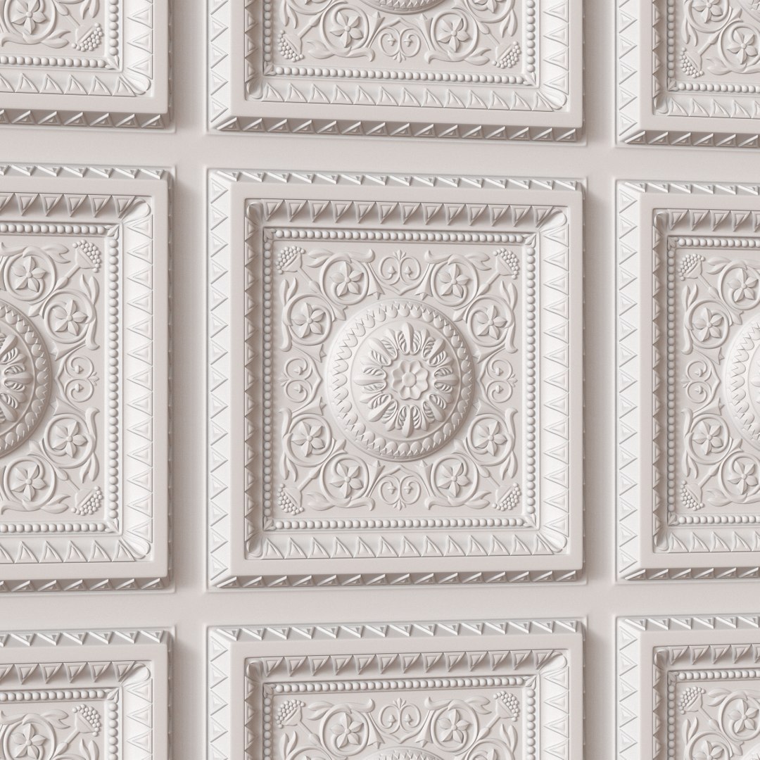 Decorative Ceiling Tile 3d Model