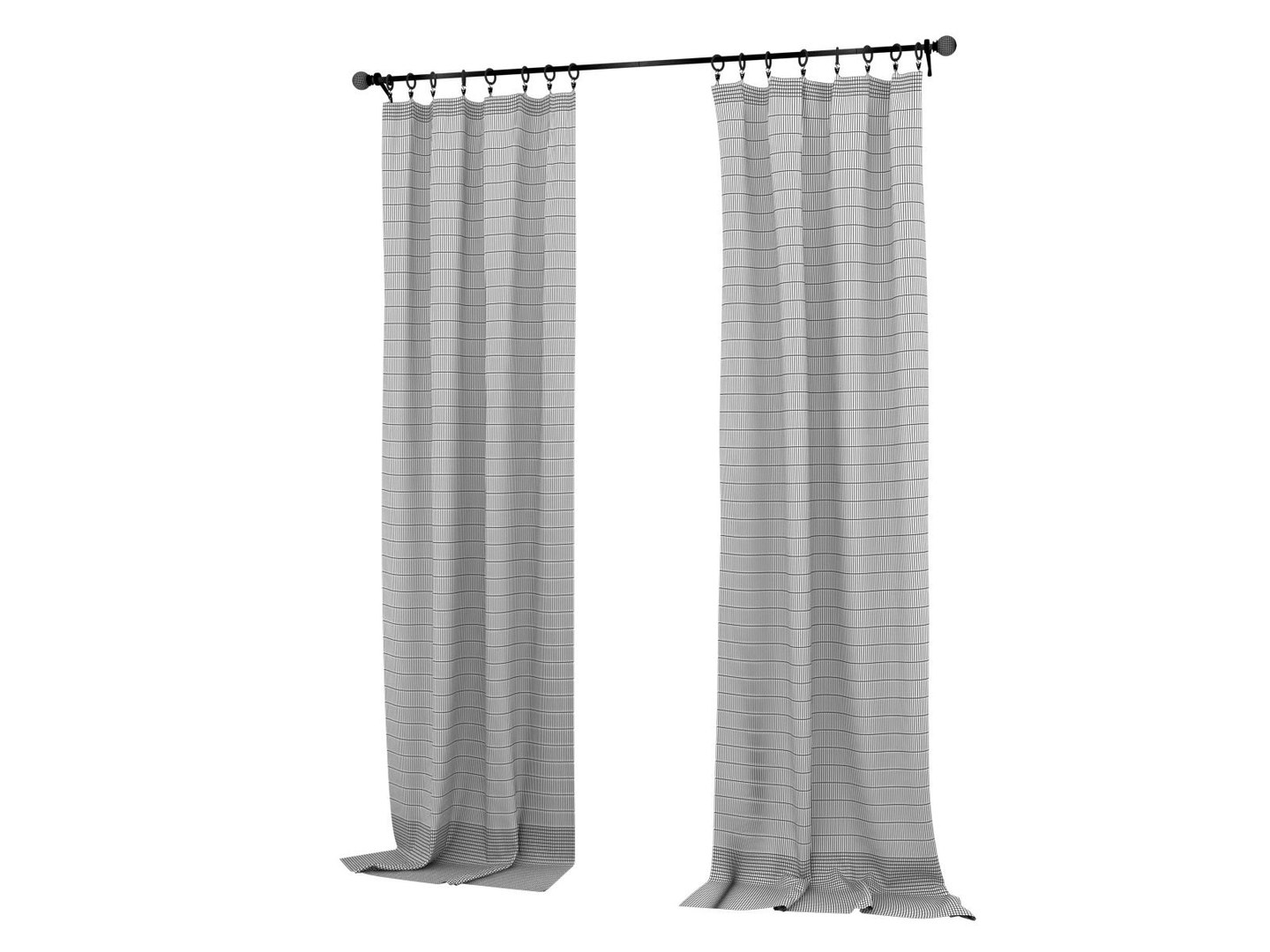3D belgian linen curtains 2 model - TurboSquid 1226082