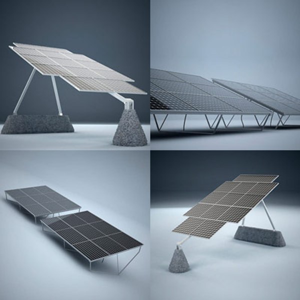 solar panel 3 3d model