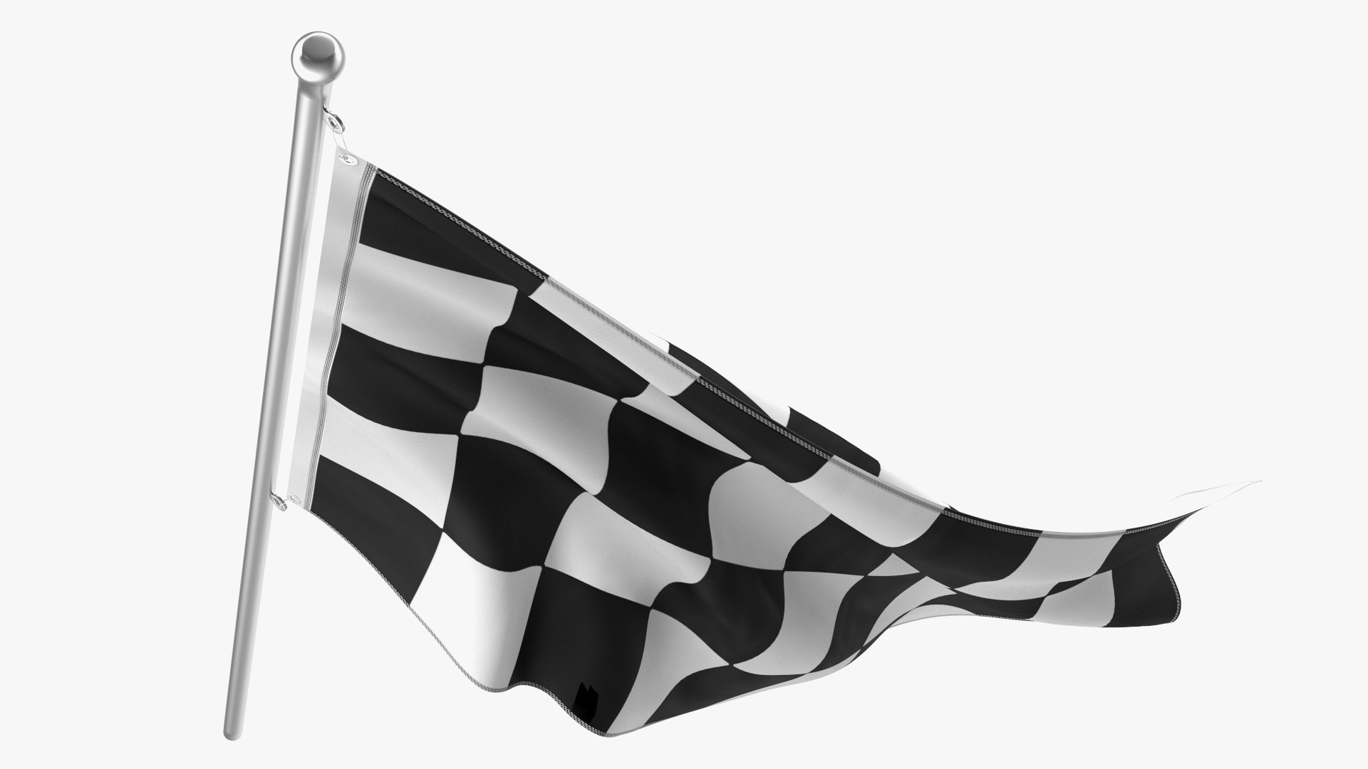 Waving Racing Flag Model - TurboSquid 2149911