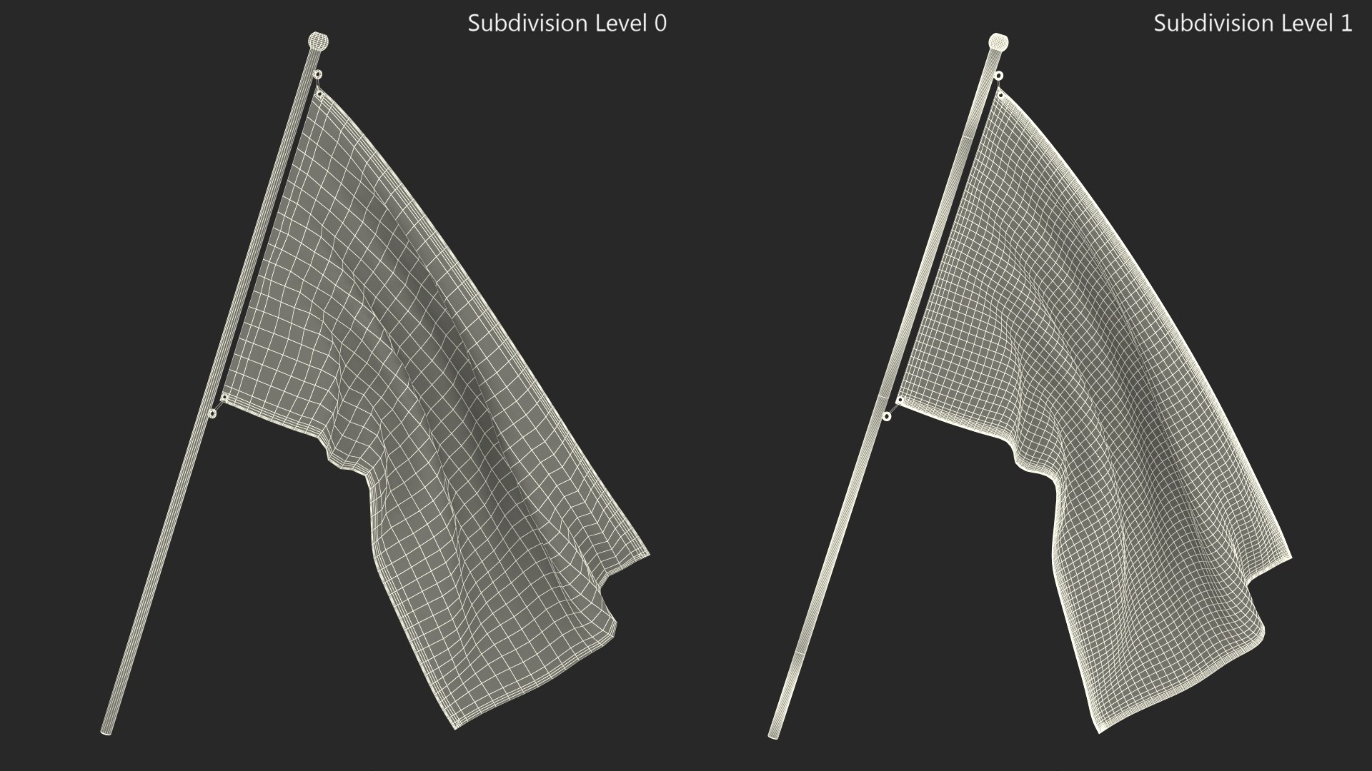 Waving Racing Flag Model - TurboSquid 2149911
