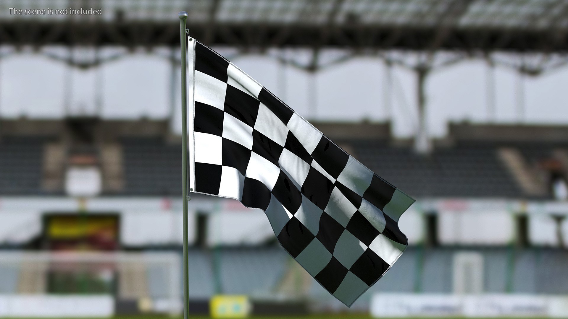 Waving Racing Flag Model - TurboSquid 2149911