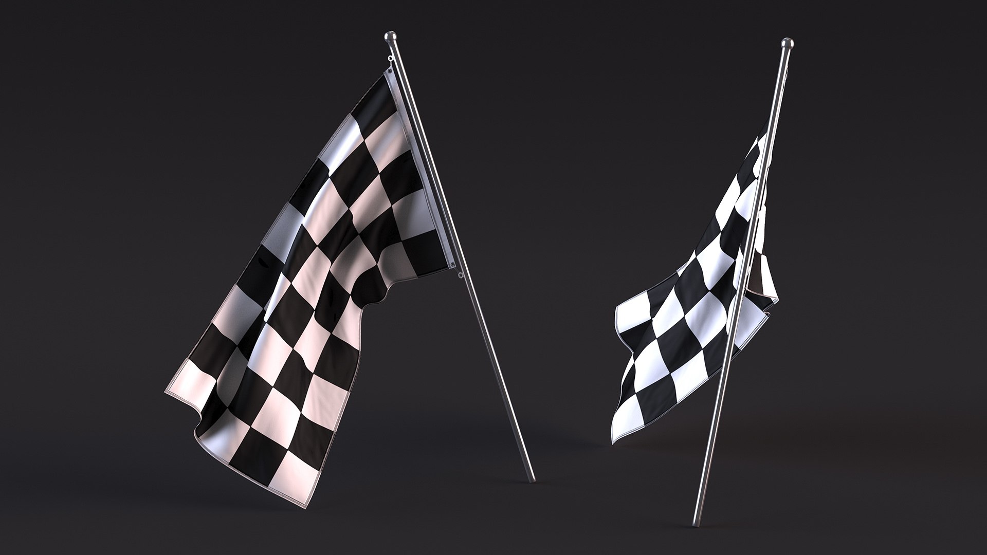 Waving Racing Flag Model - TurboSquid 2149911