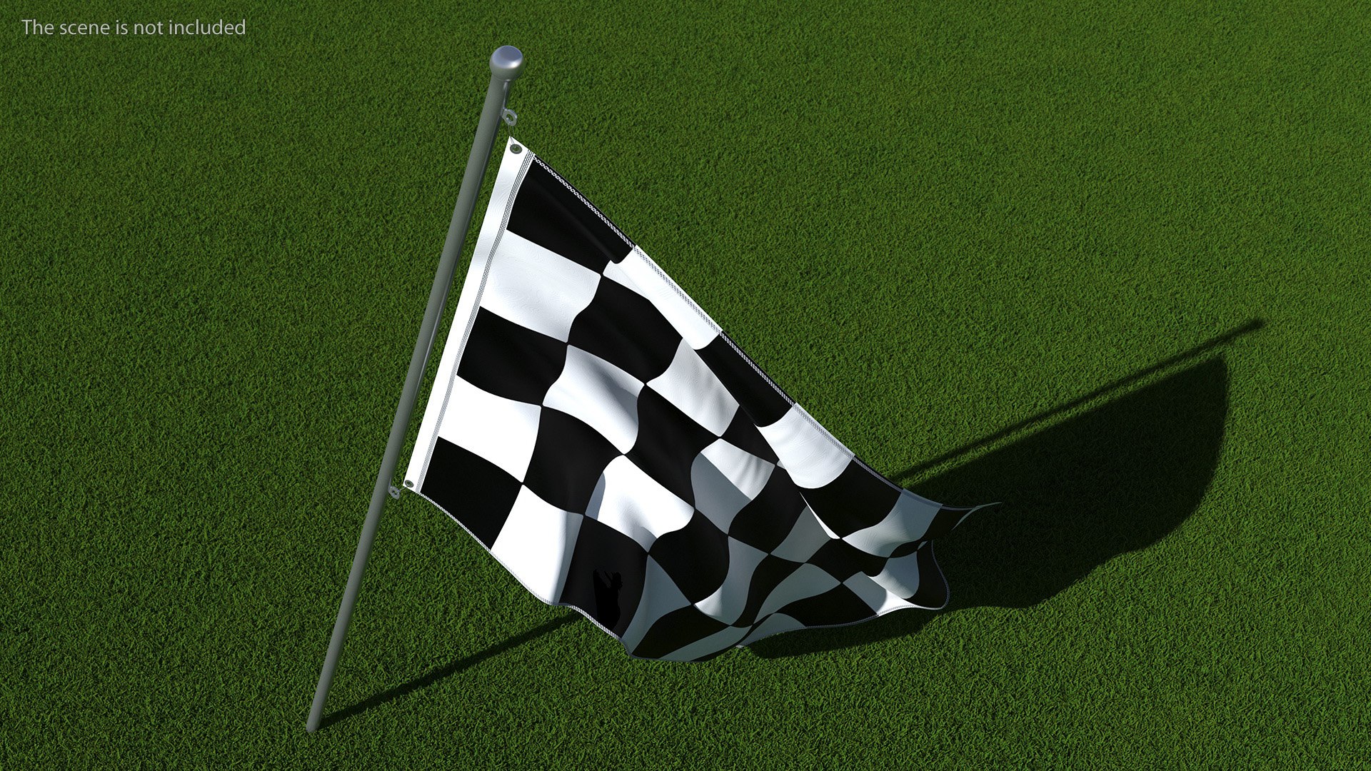 Waving Racing Flag Model - TurboSquid 2149911