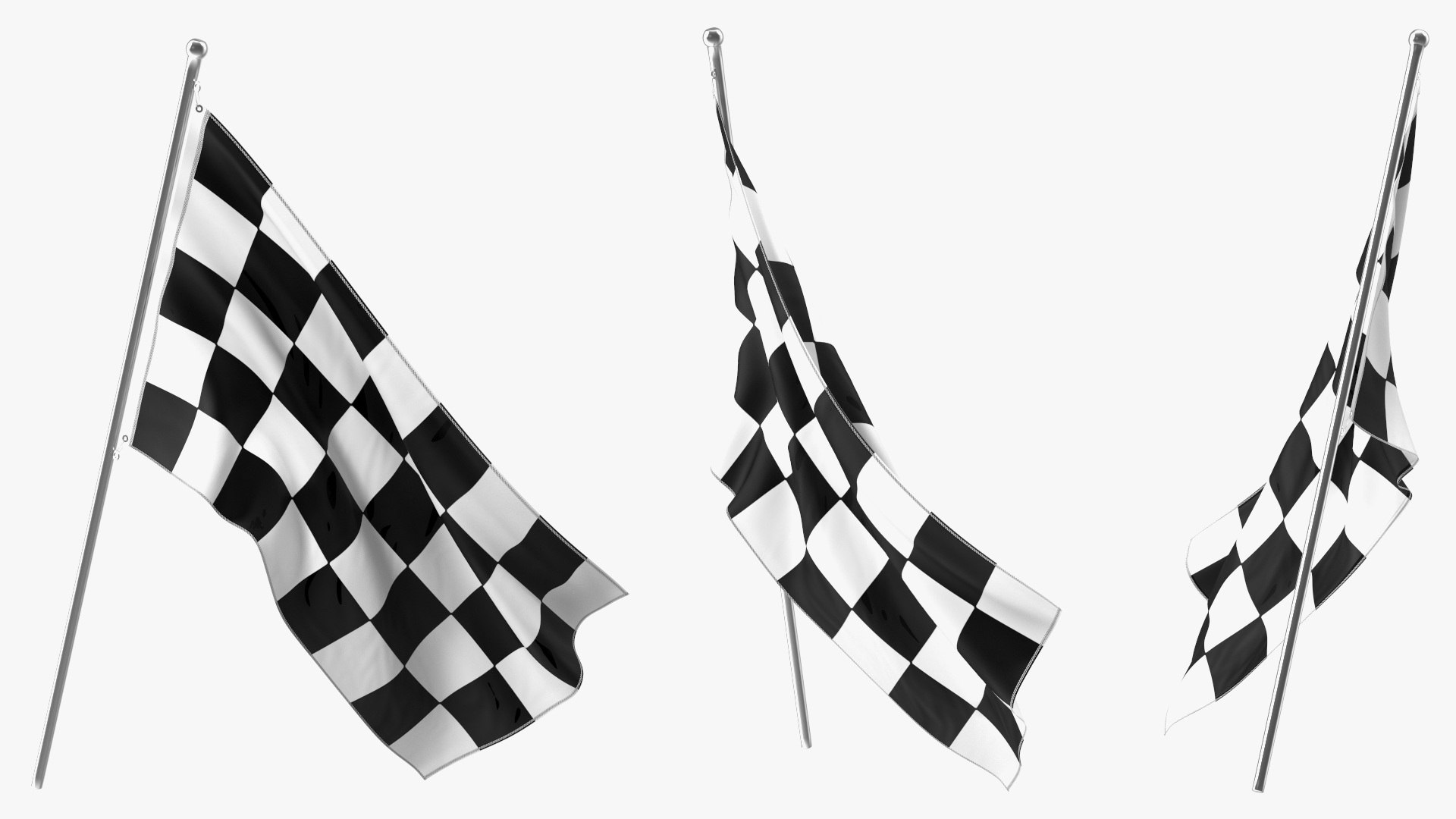 Waving Racing Flag Model - TurboSquid 2149911
