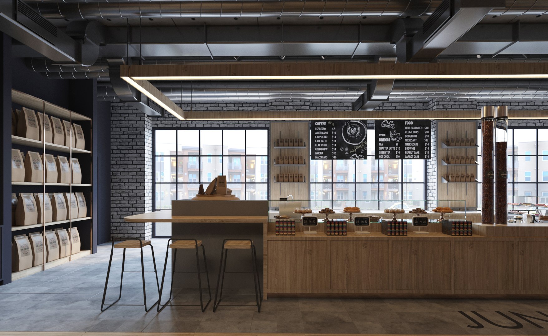 Coffee Roastery Shop Interior 3D Model - TurboSquid 2176332