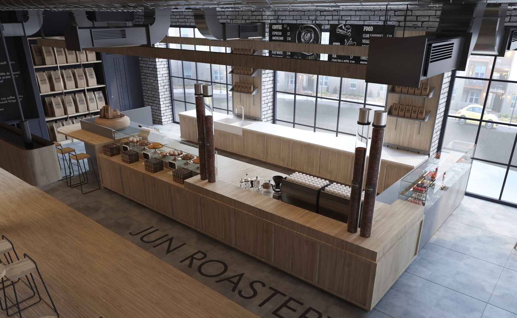 Coffee Roastery Shop Interior 3D Model - TurboSquid 2176332