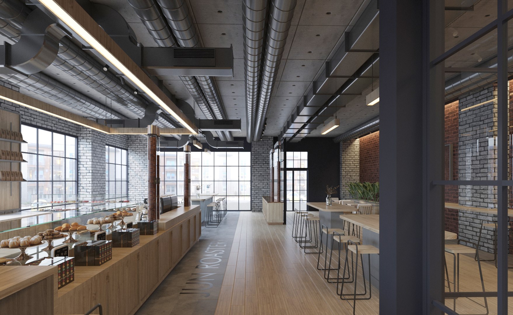 Coffee Roastery Shop Interior 3D Model - TurboSquid 2176332