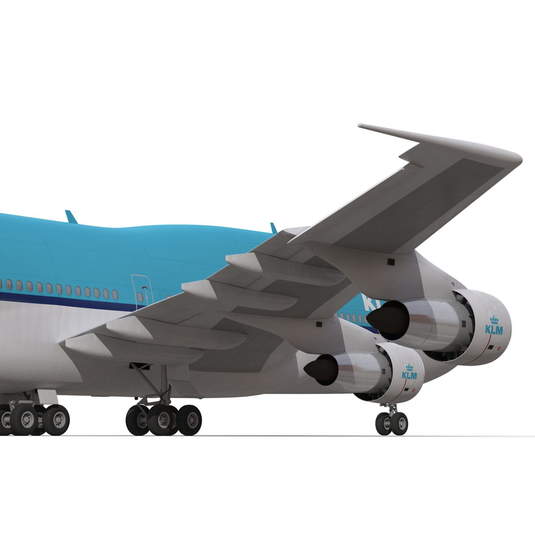 boeing 747 300 klm 3d model