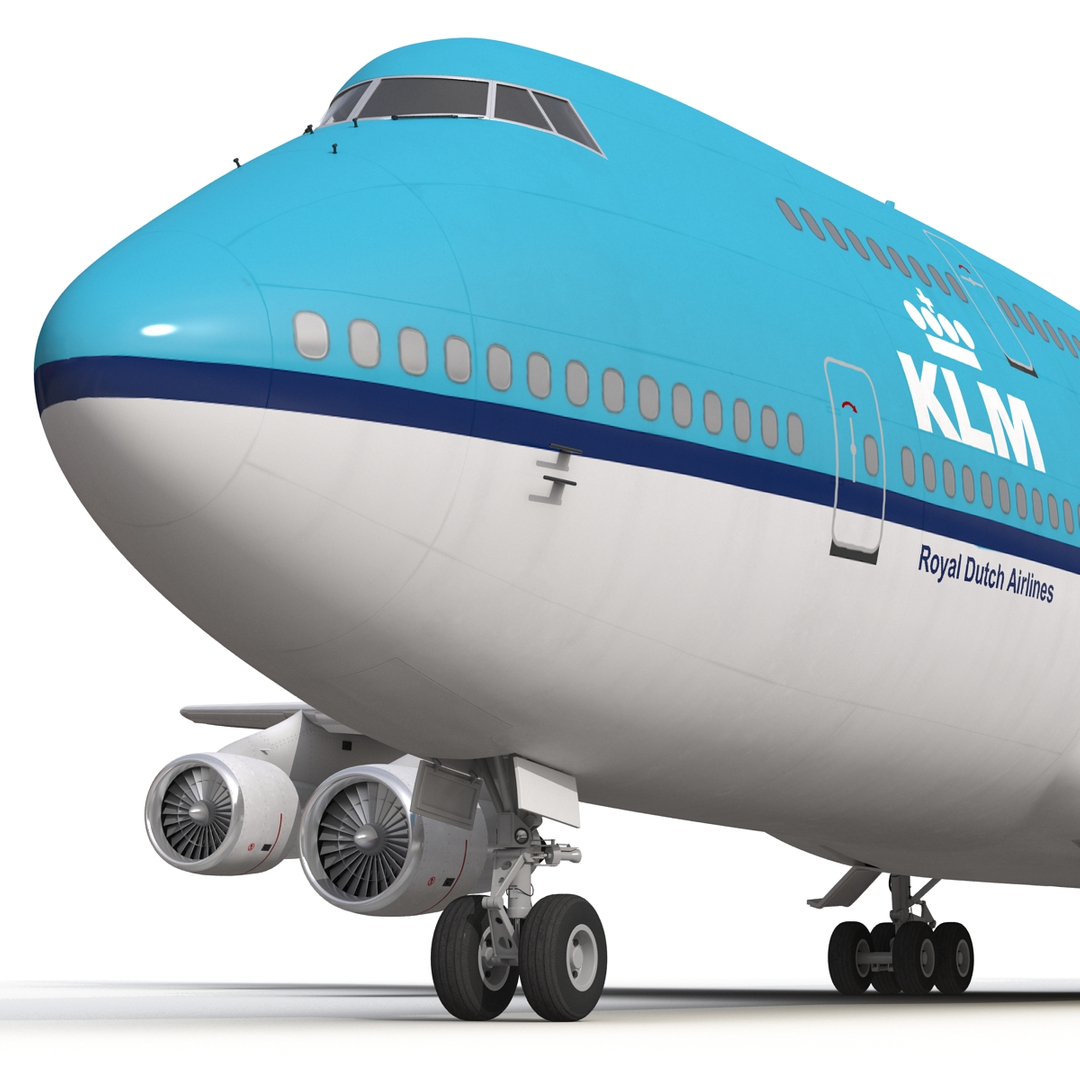 boeing 747 300 klm 3d model