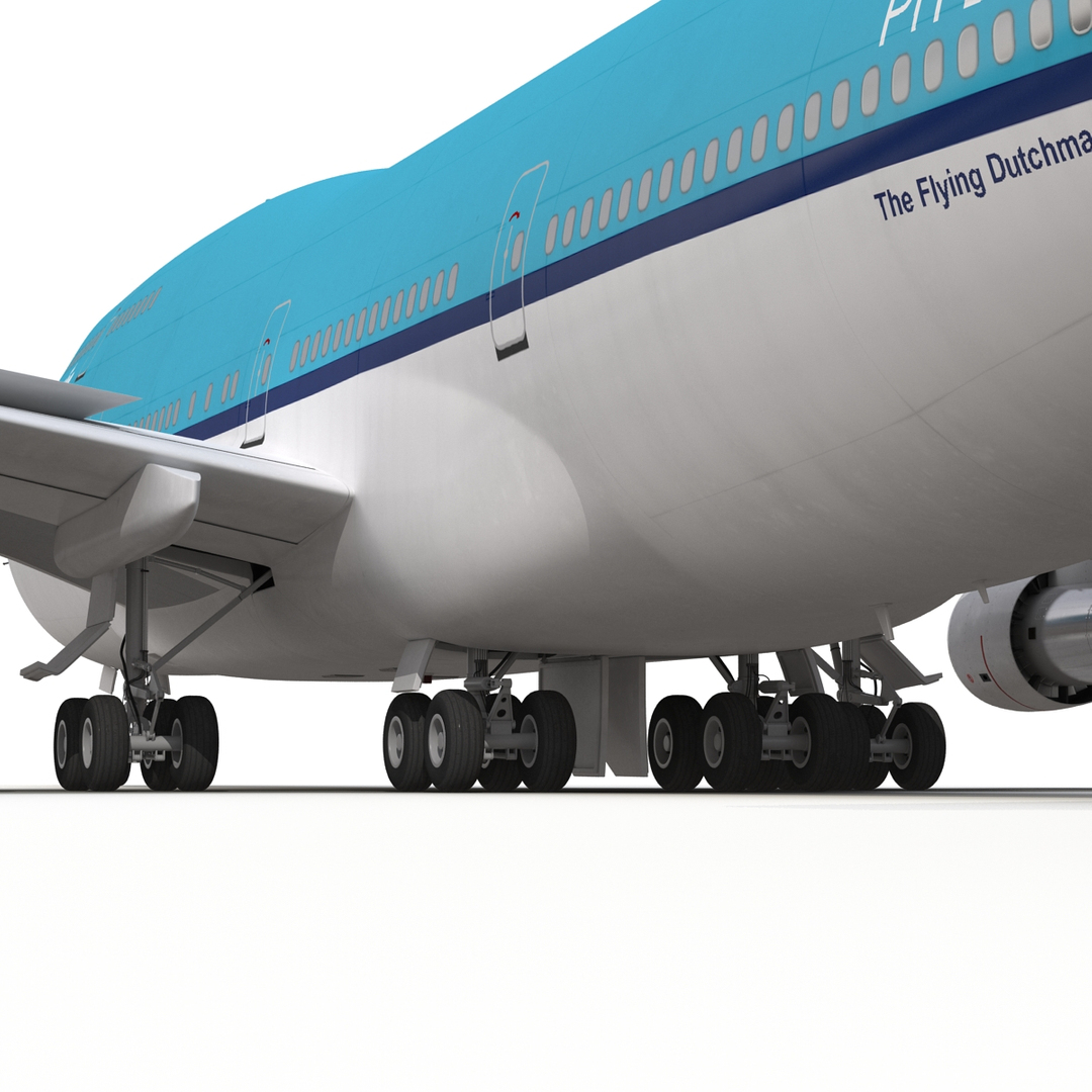 boeing 747 300 klm 3d model