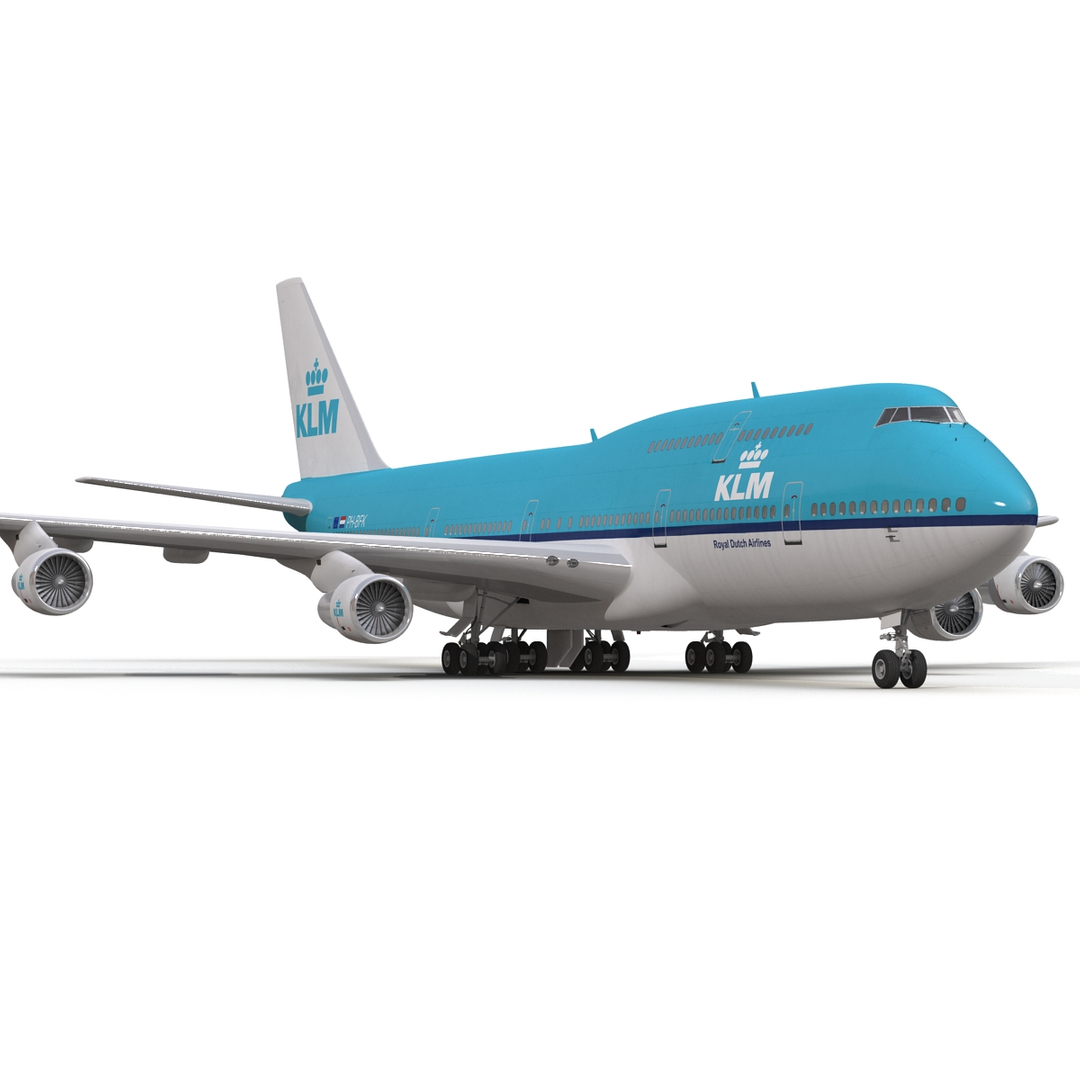 boeing 747 300 klm 3d model