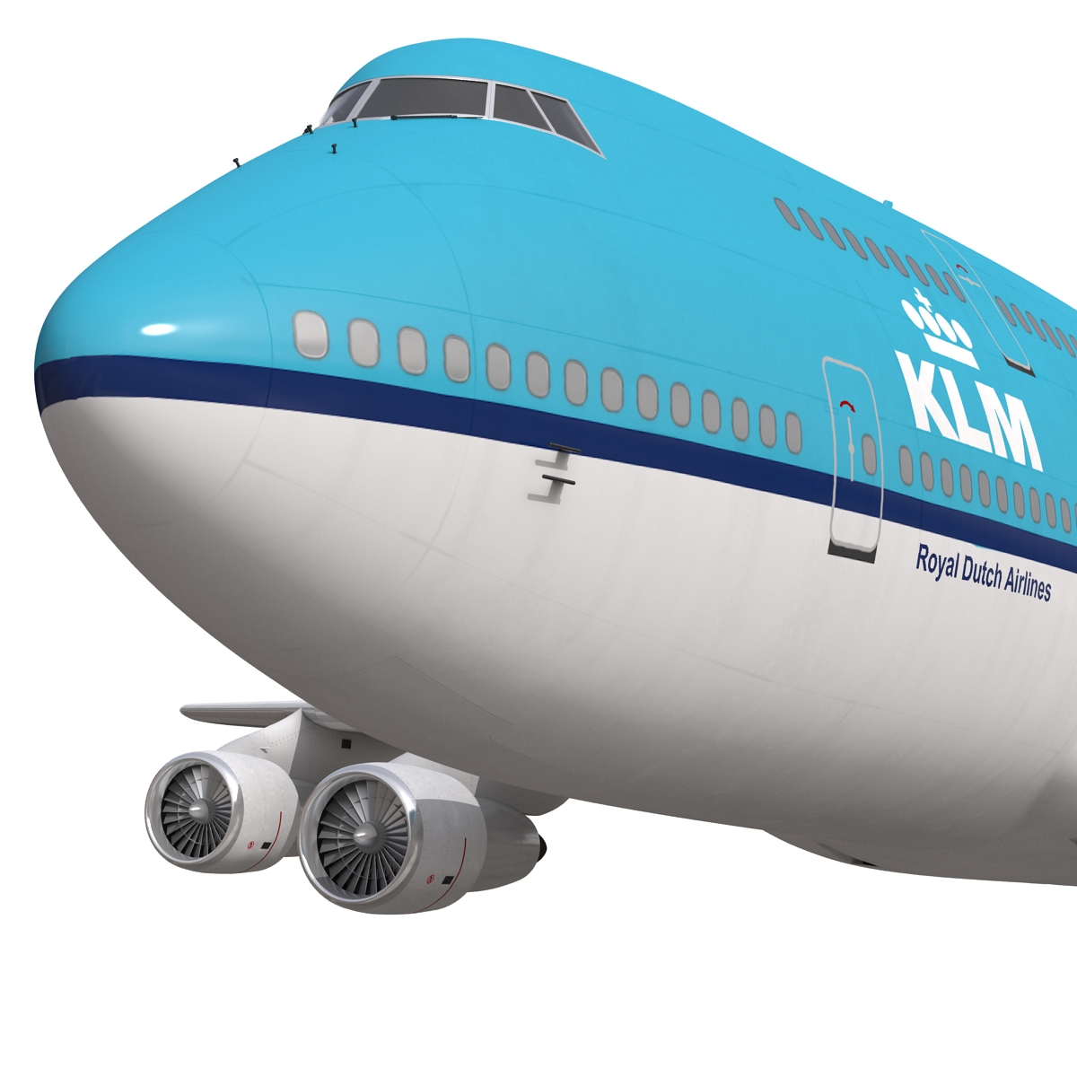 boeing 747 300 klm 3d model