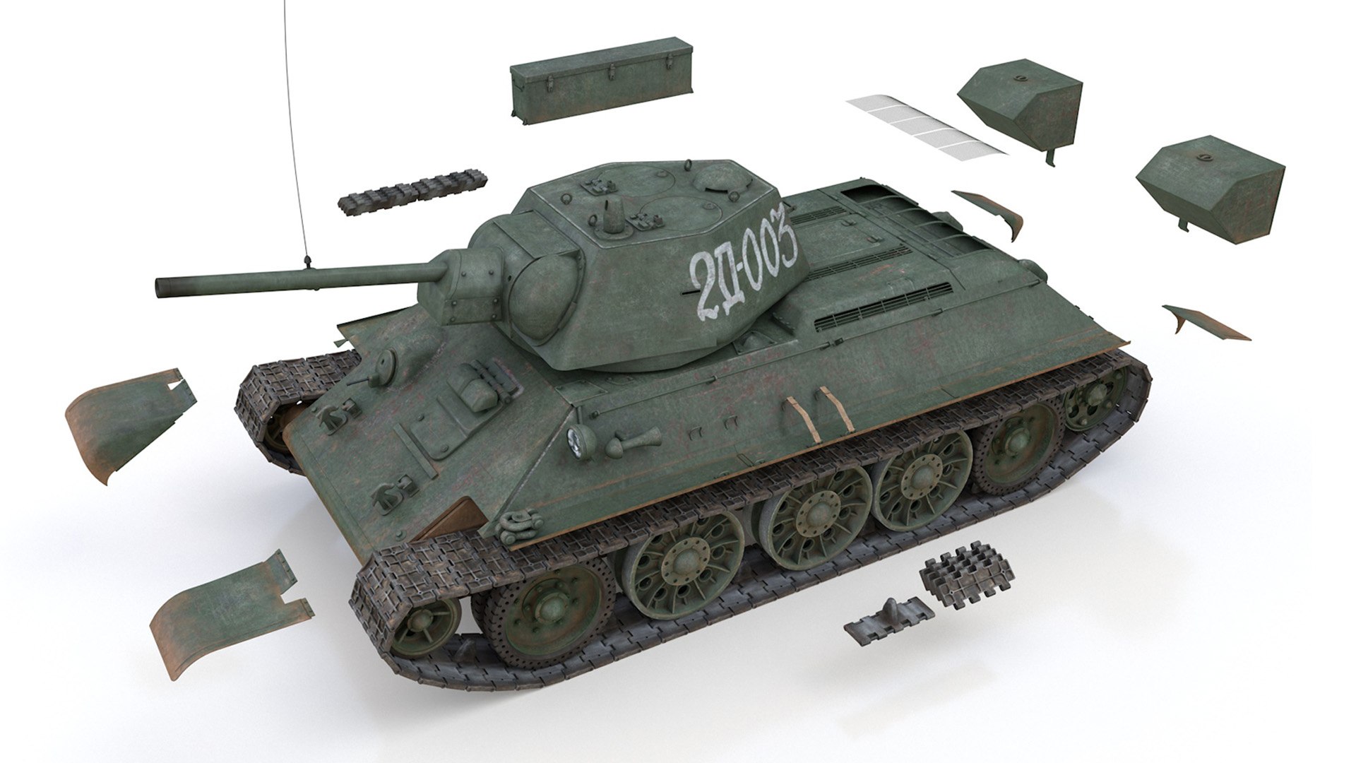 3D T-34 T-34-76 Soviet Model - TurboSquid 1673890