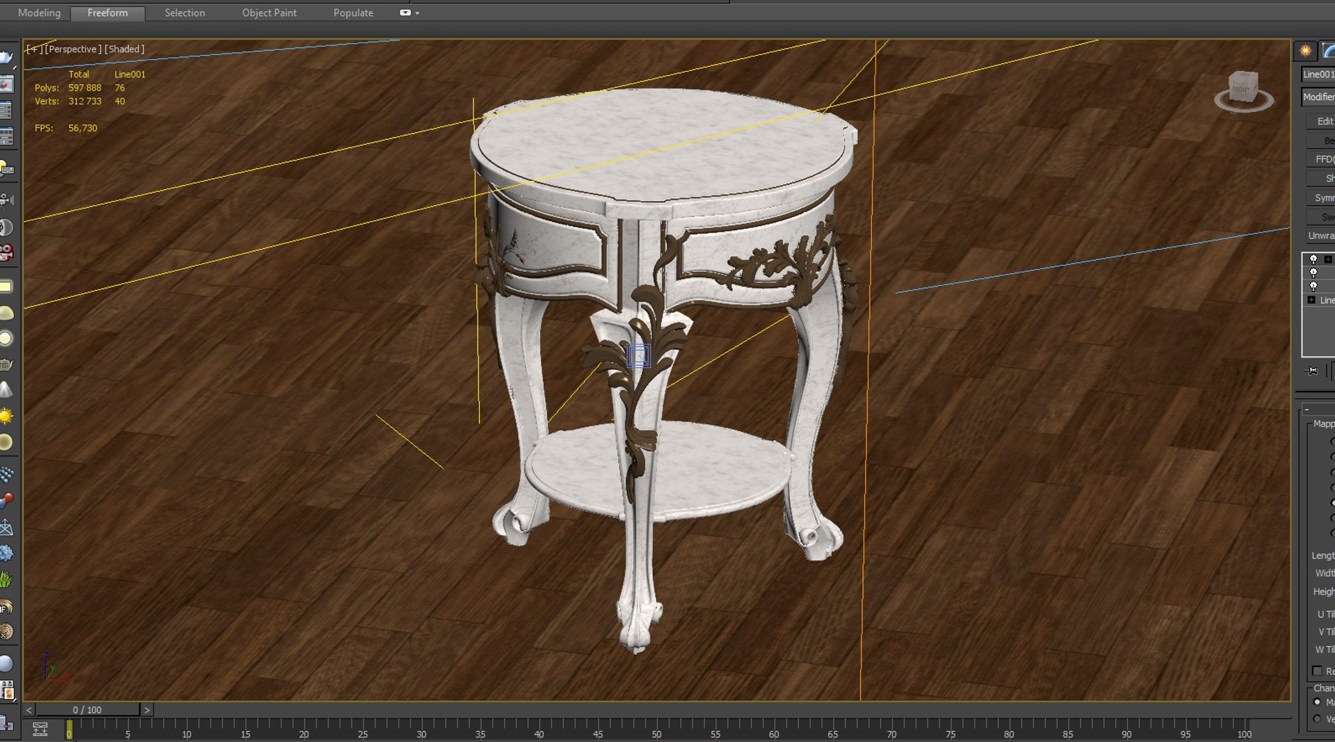 Bedside Table 3d Model