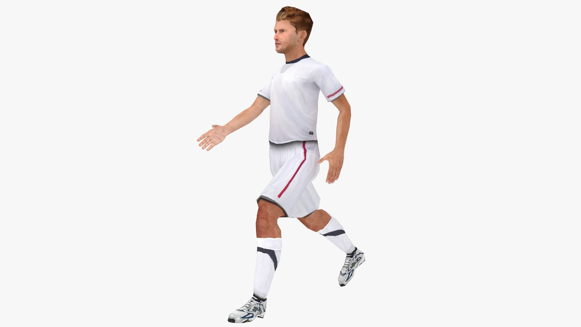 3d Model Realistic Soccer Player Rigged