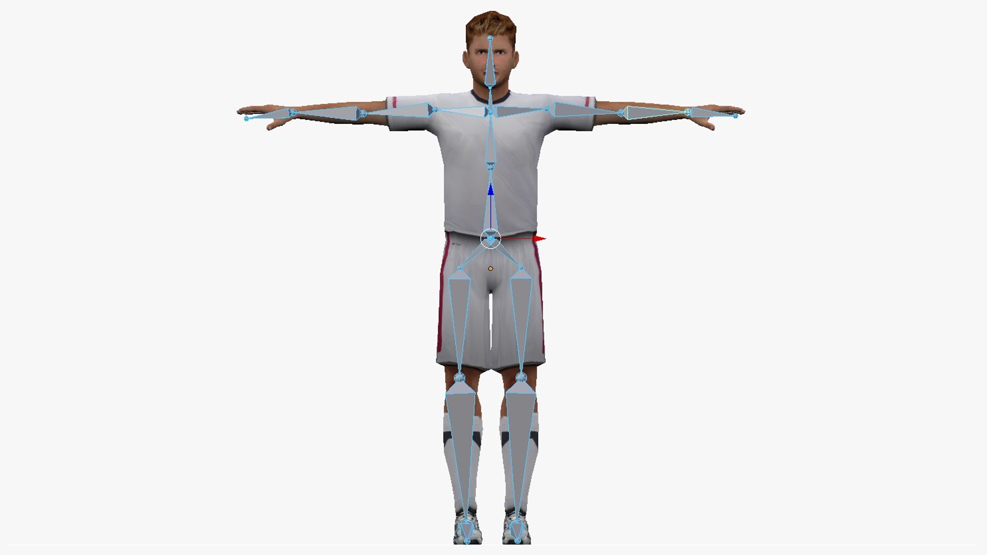 3d Model Realistic Soccer Player Rigged