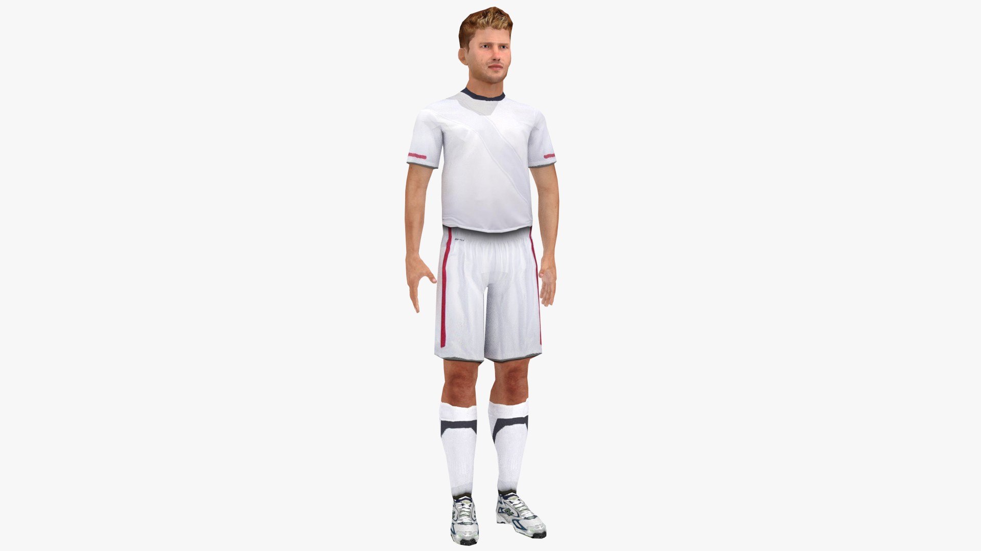 3d Model Realistic Soccer Player Rigged