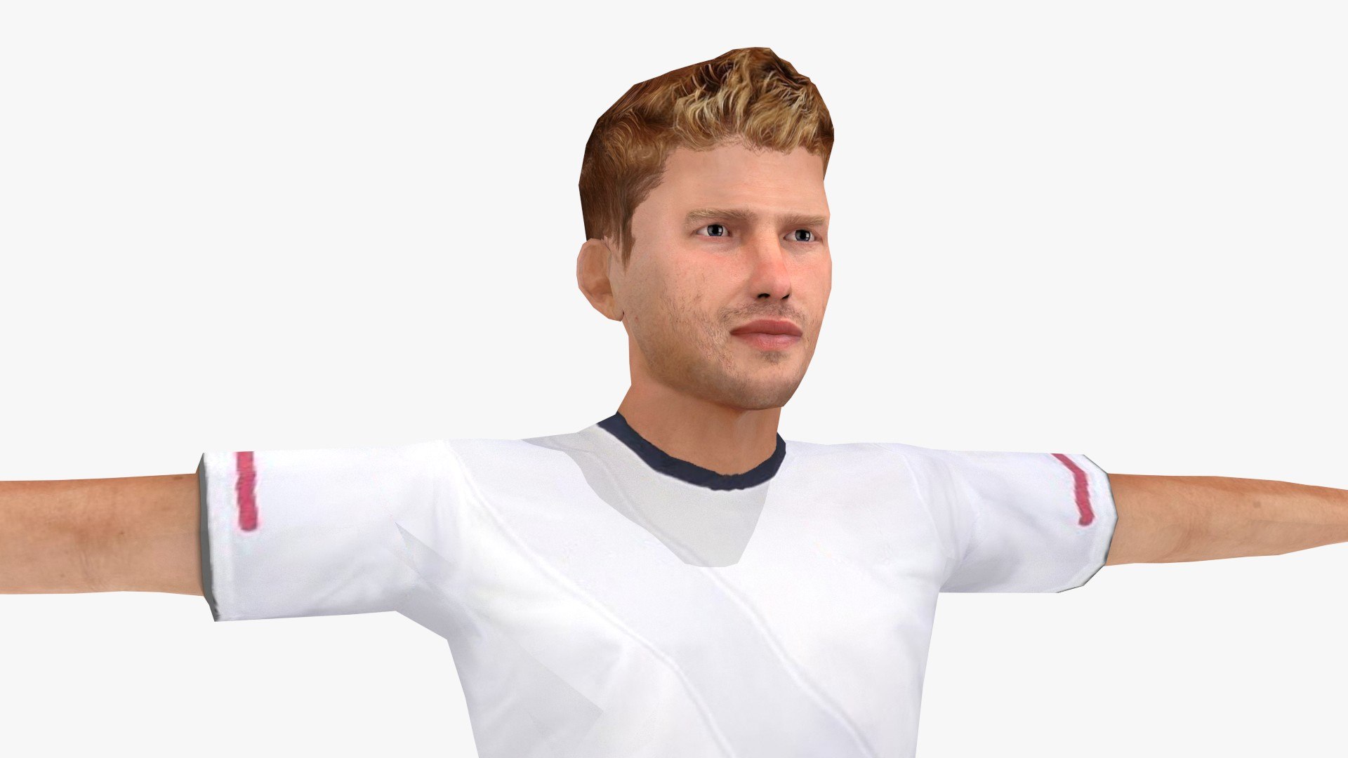 3d Model Realistic Soccer Player Rigged