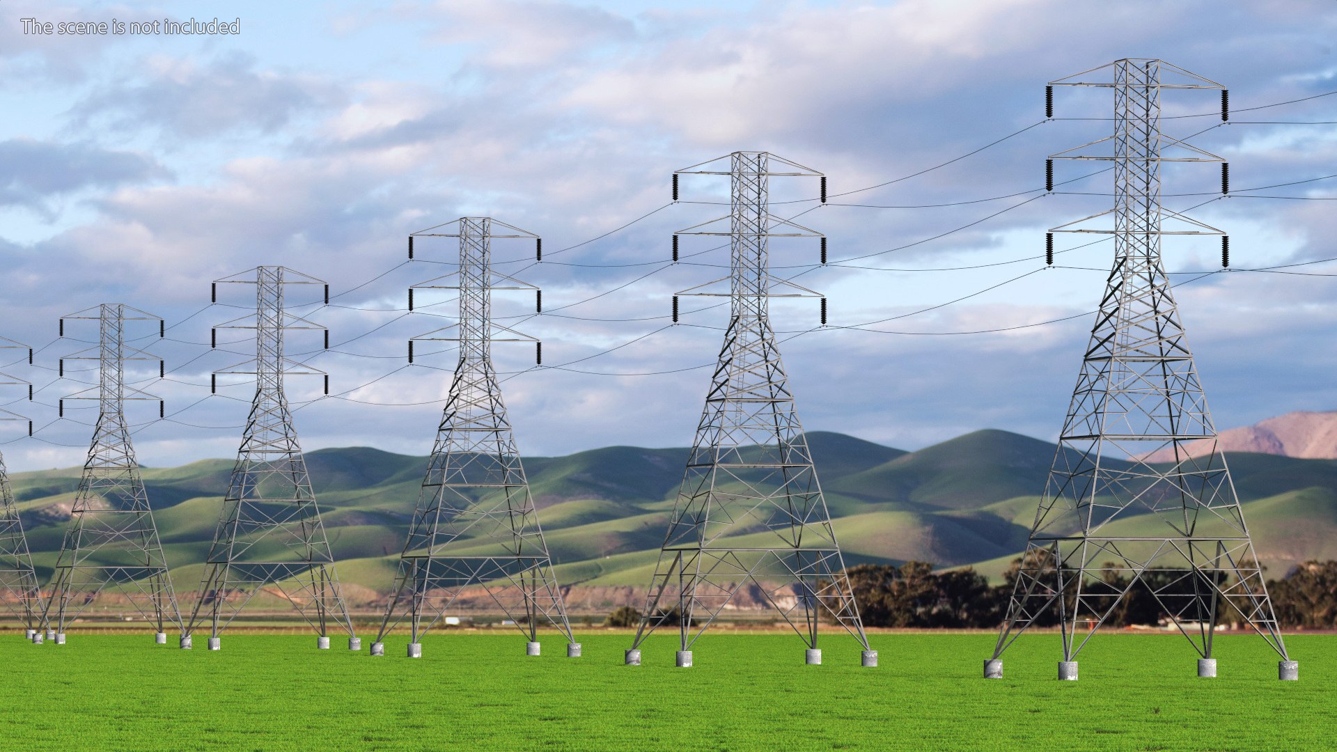 3D Electric Power Transmission Tower - TurboSquid 2124336