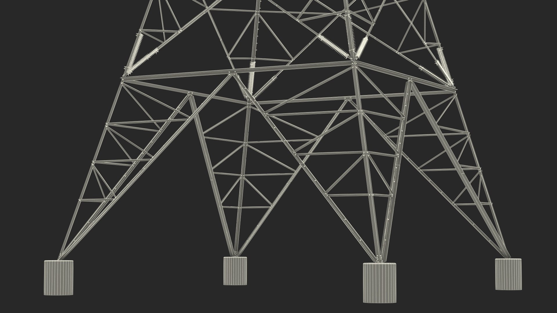 3D Electric Power Transmission Tower - TurboSquid 2124336
