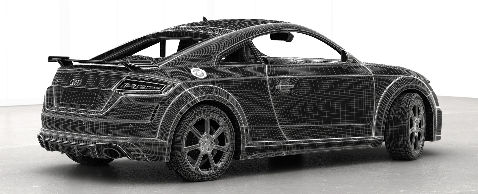 Audi TT RS 2021 Opening doors and trunk model - TurboSquid 1741436