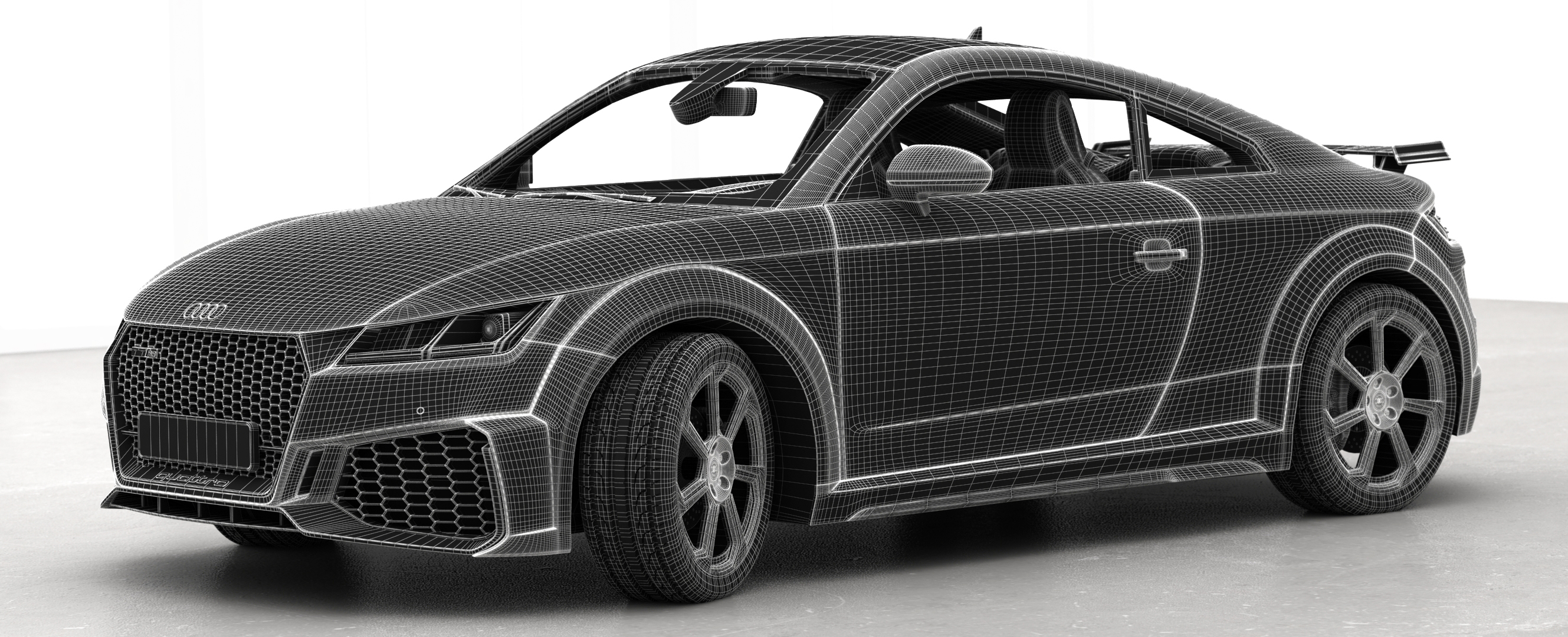 Audi TT RS 2021 Opening doors and trunk model - TurboSquid 1741436
