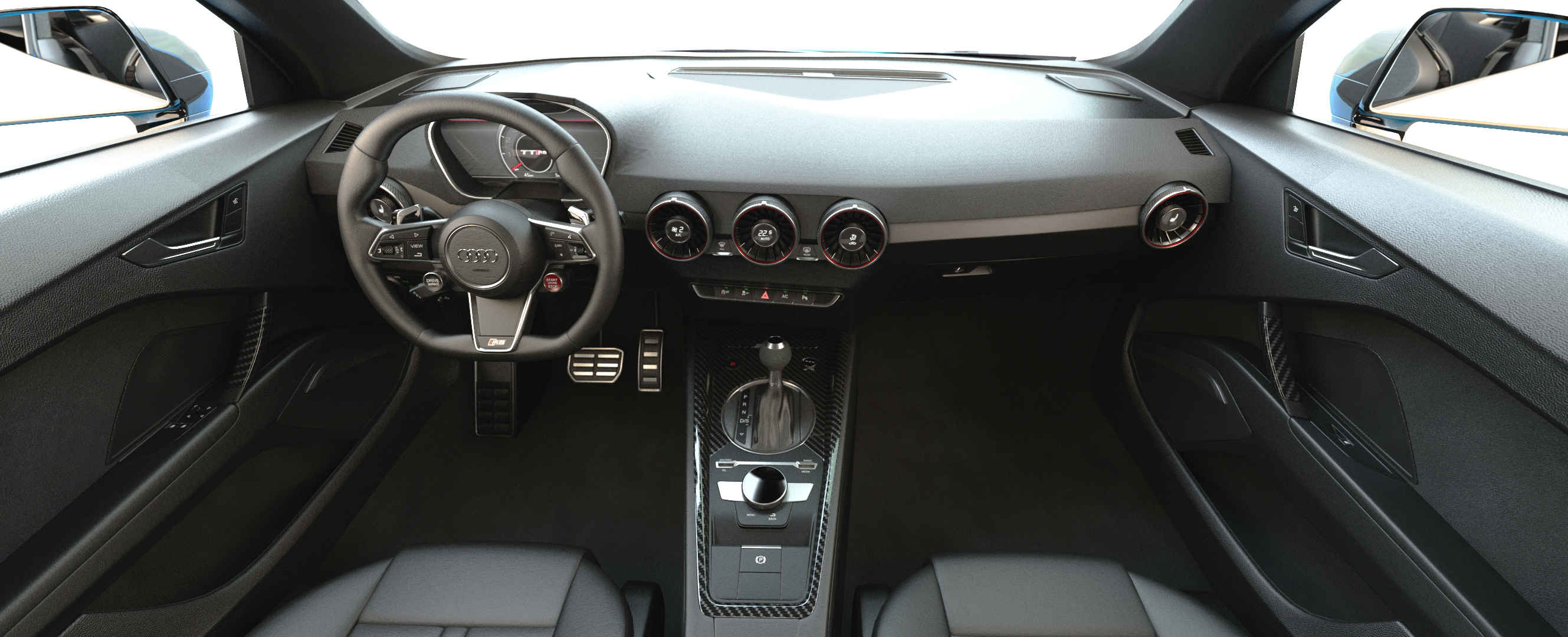 Audi TT RS 2021 Opening doors and trunk model - TurboSquid 1741436