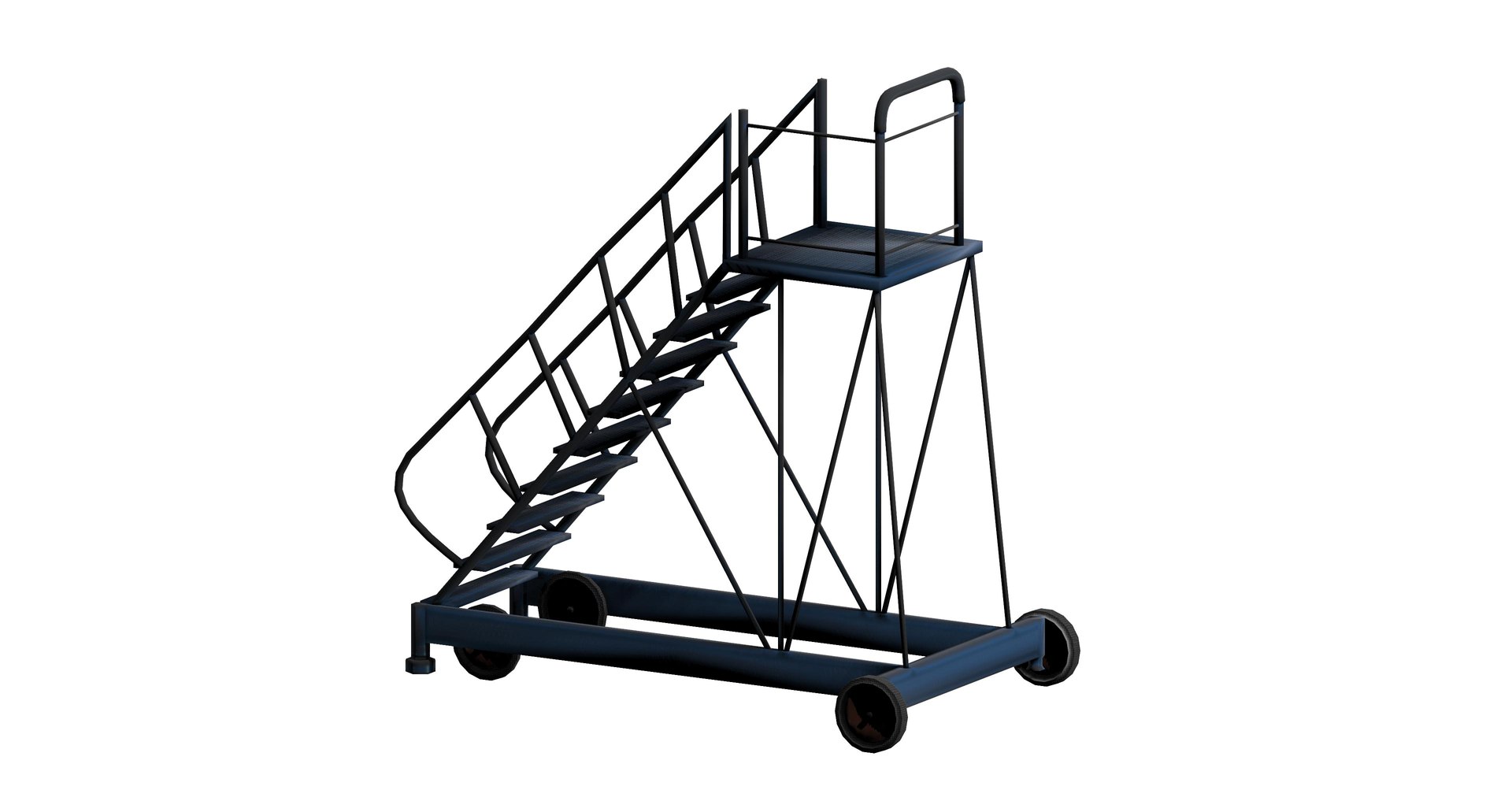 3D Model Industrial Metal Wheeled Platform - TurboSquid 2066497