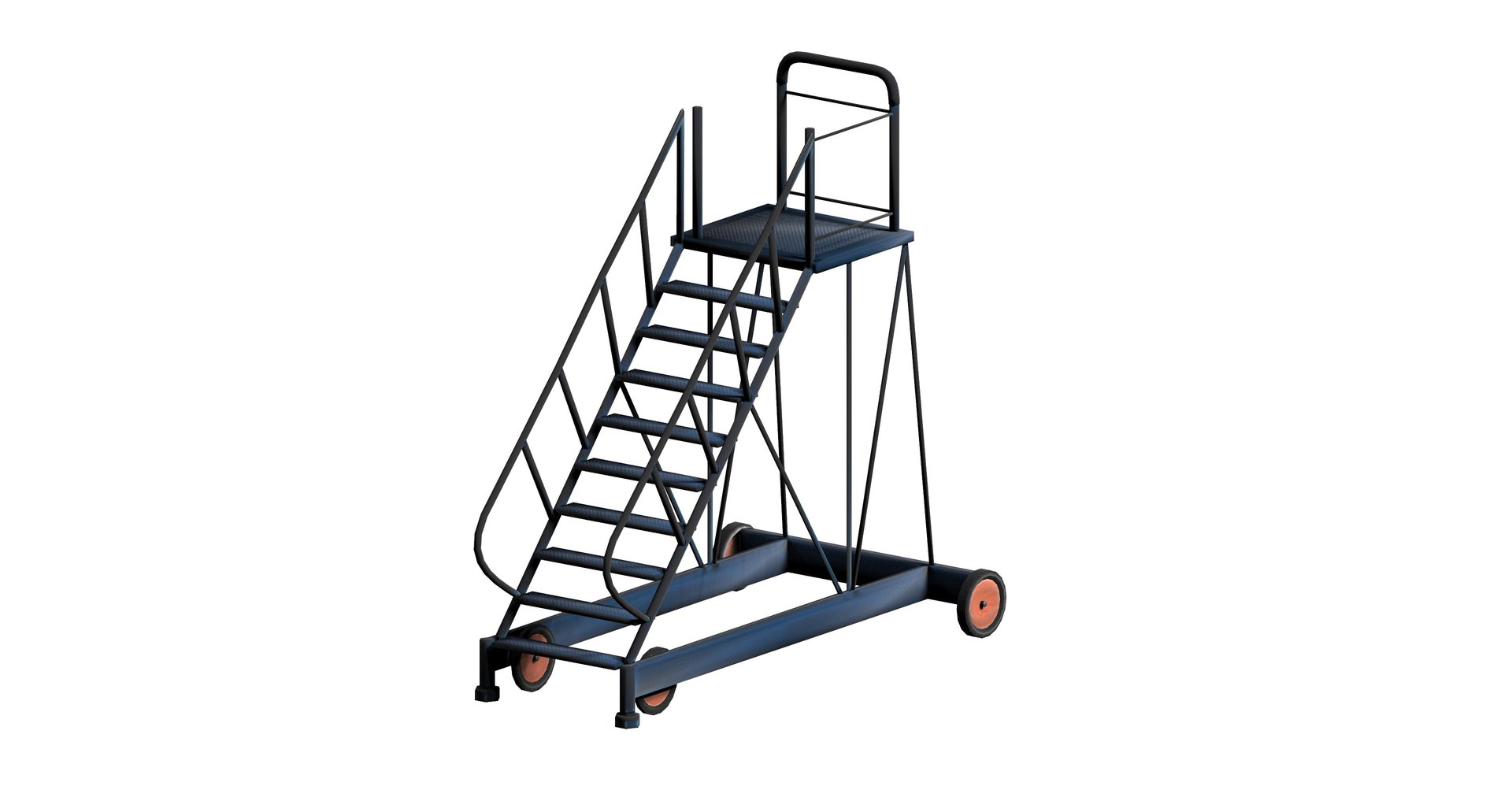 3D Model Industrial Metal Wheeled Platform - TurboSquid 2066497