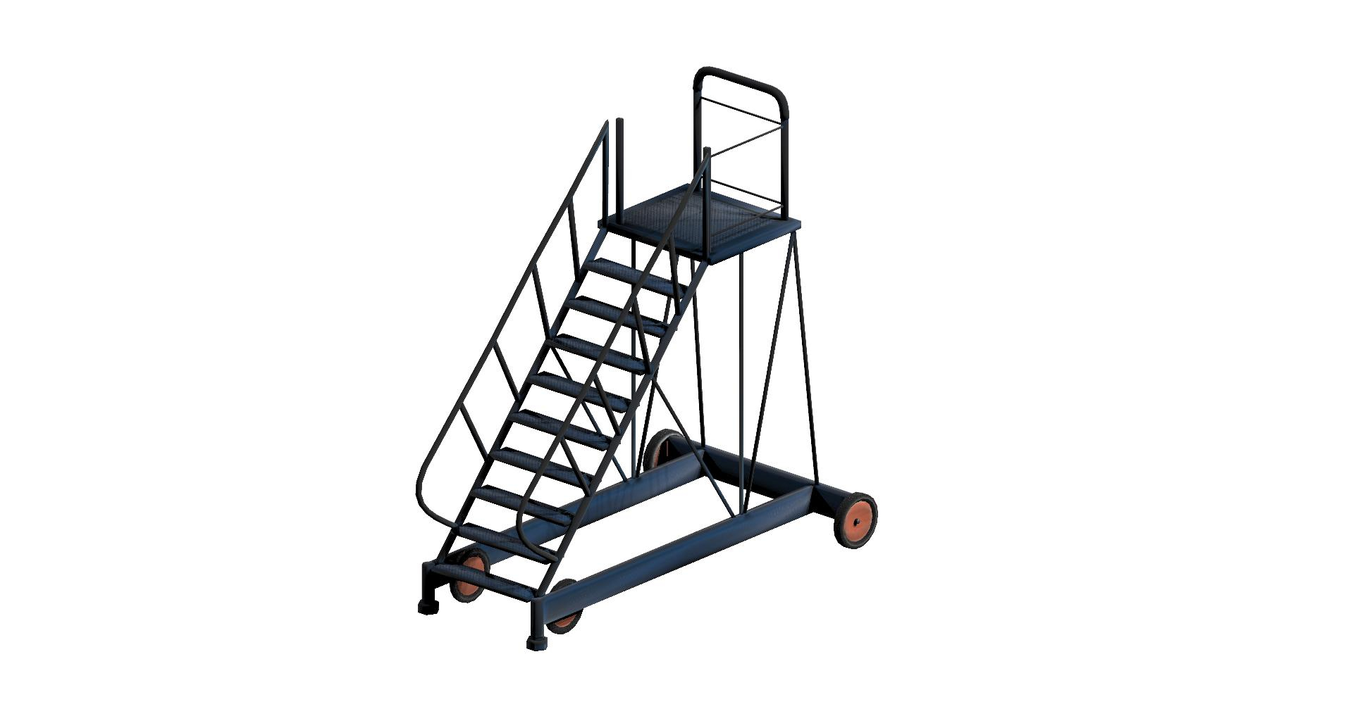 3D Model Industrial Metal Wheeled Platform - TurboSquid 2066497