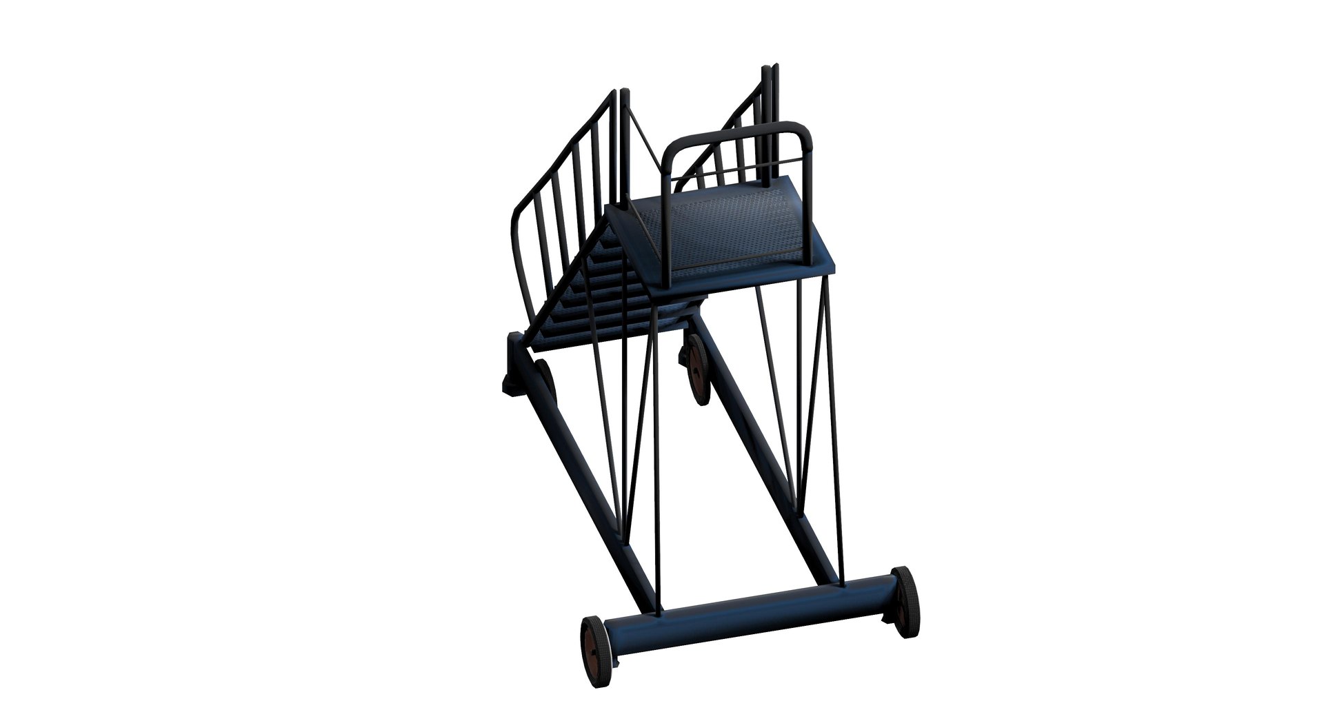 3D Model Industrial Metal Wheeled Platform - TurboSquid 2066497