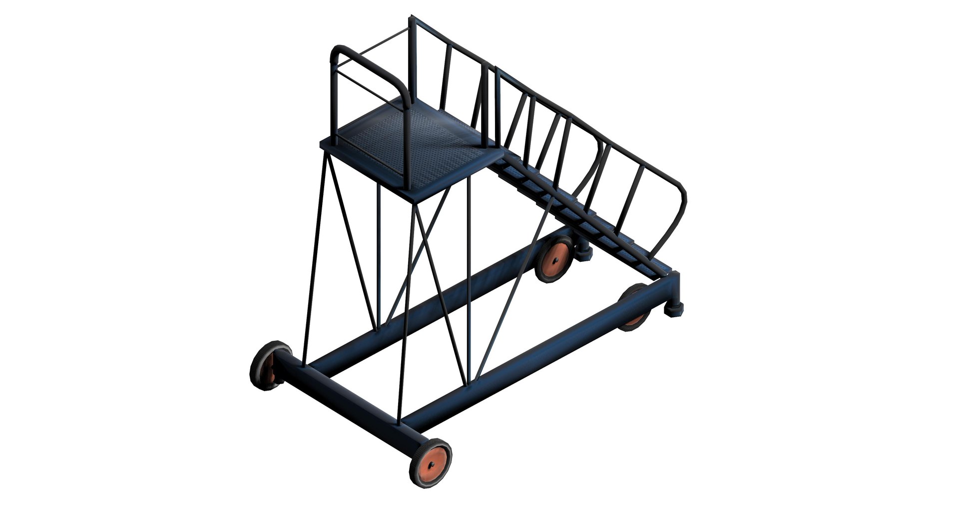 3D Model Industrial Metal Wheeled Platform - TurboSquid 2066497