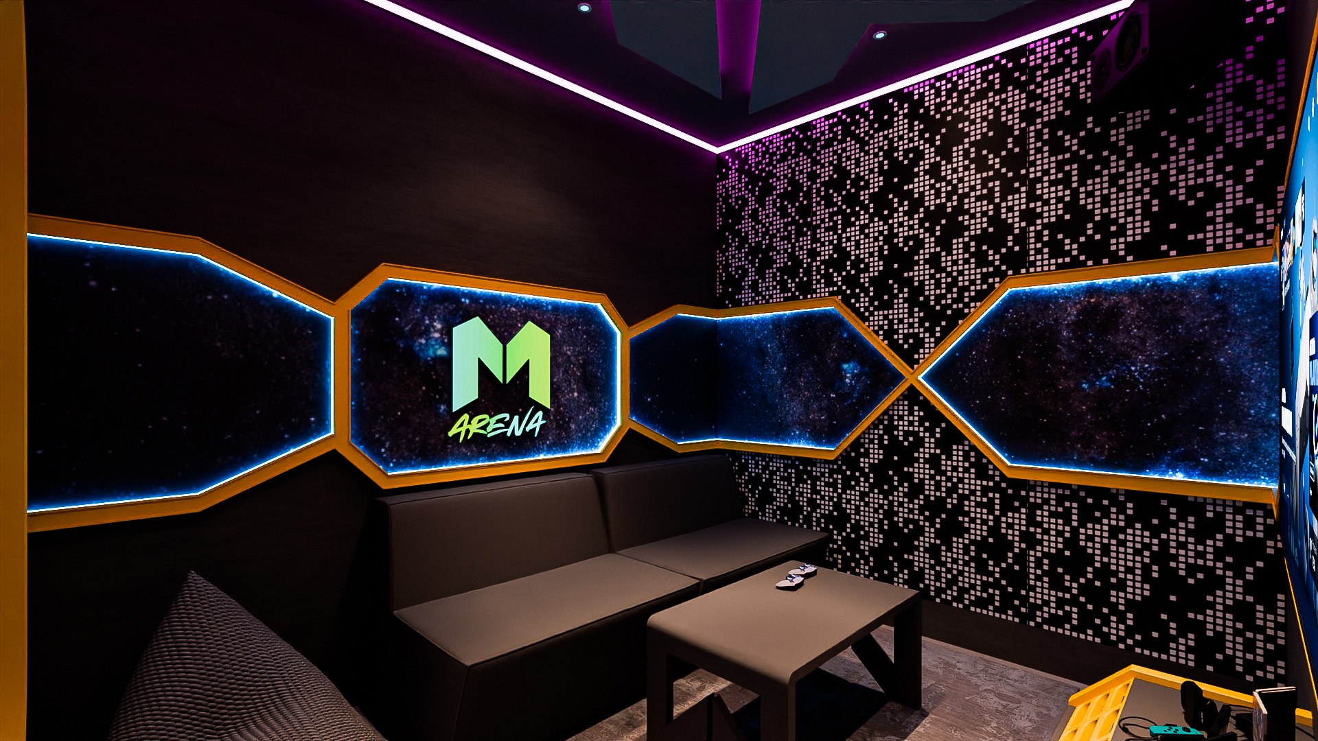3D Model Gaming Cafe Blender-Fbx-OBJ - TurboSquid 2375713