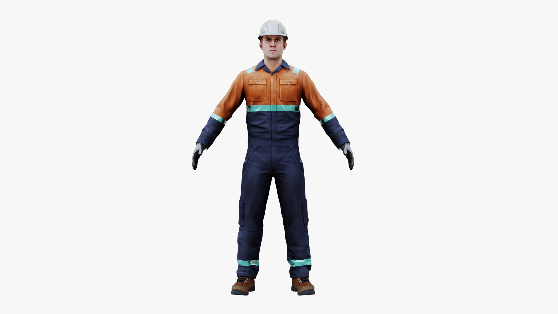 3D model Worker Man Engineer - TurboSquid 2178041